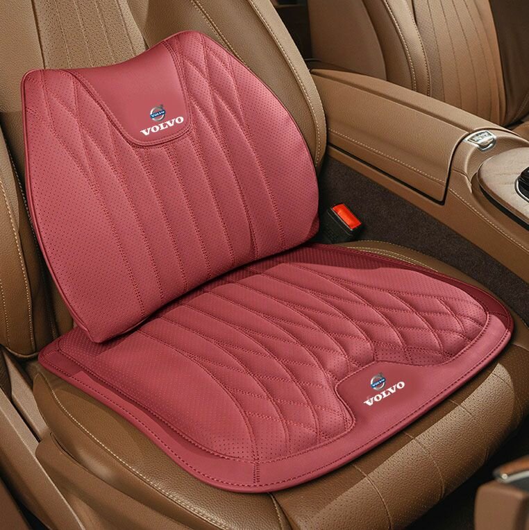 Подушка на сиденье ортопедическая Volvo красная 2шт