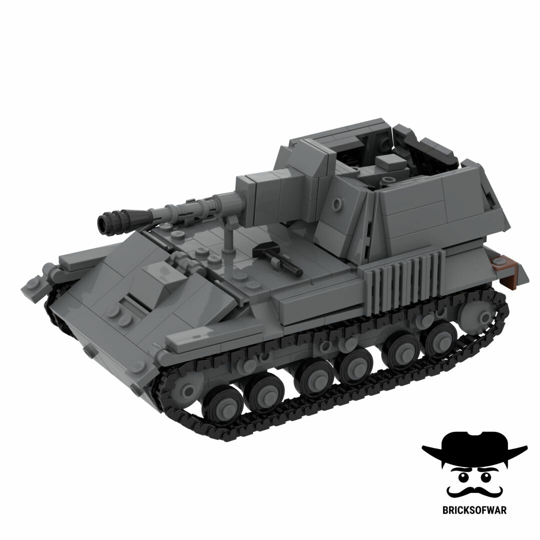 Конструктор Bricks of War советская военная техника, танк СССР Красной Армии СУ-76 из деталей датского конструктора