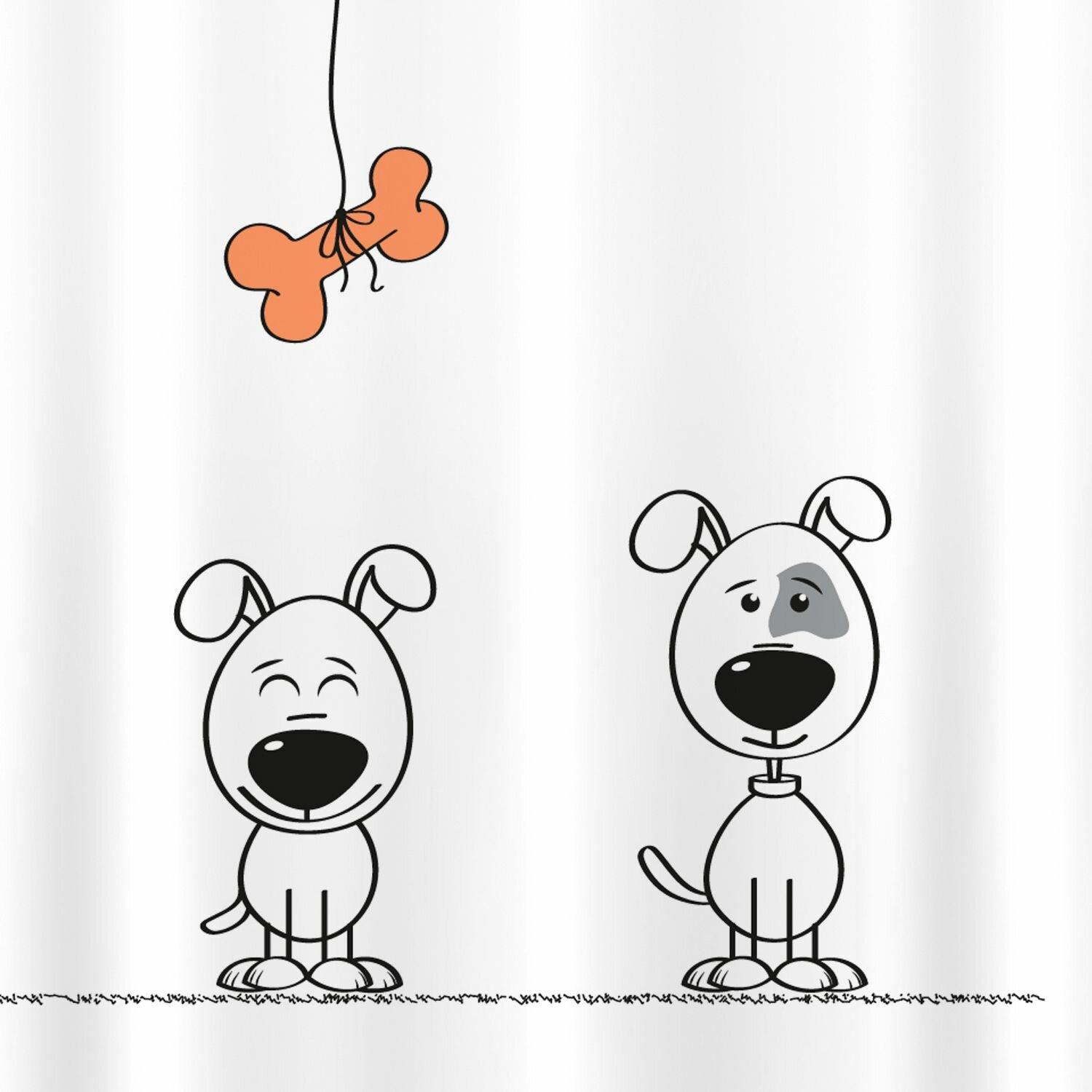 Тканевая штора для ванной Funny Dogs 180х180 см