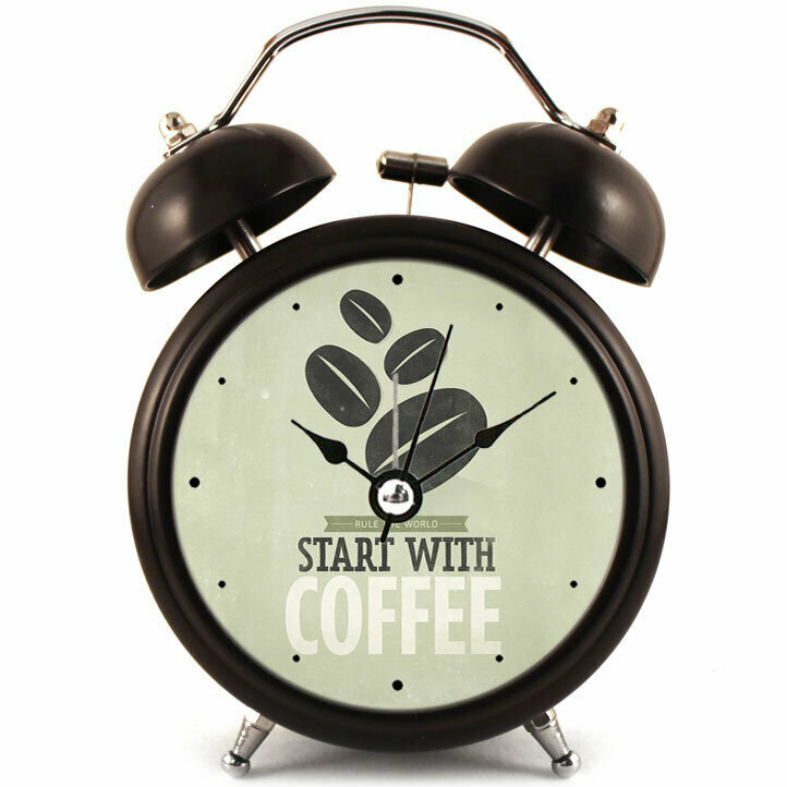 Оригинальный Будильник Coffee Черный