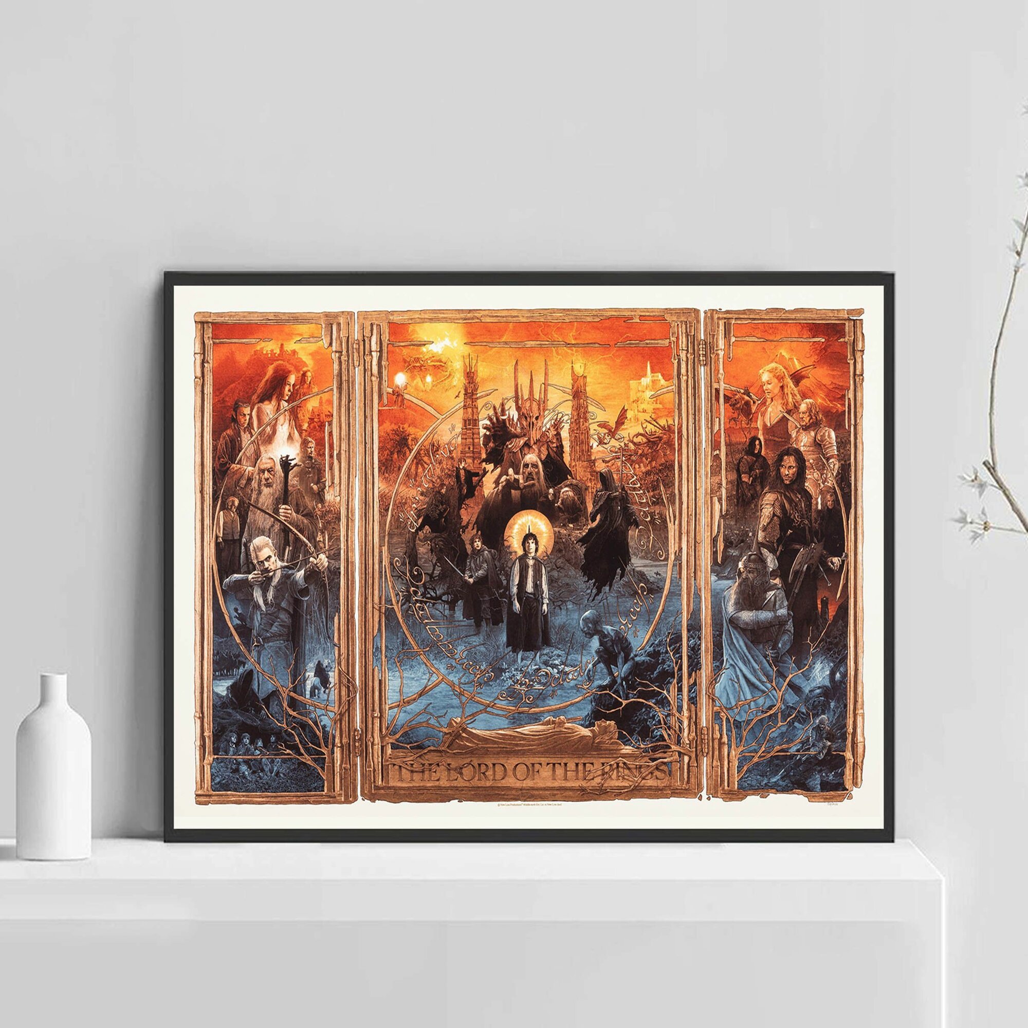Постер Властелин Колец Трилогия - Lord of Rings без рамы, размер А3