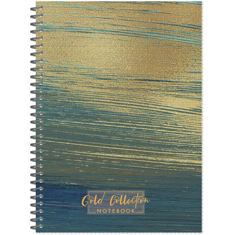 Бизнес-тетрадь А4 96л Gold Collection клет, спир, карт, голуб Attache Selection 1834216