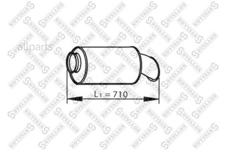 STELLOX 8203090SX резонатор глушителя! круглый\VOLVO FL/M/H, RVI Premium