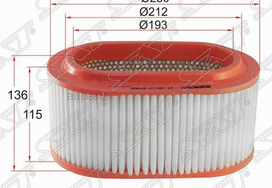 SAT ST-28113-4F000 Фильтр воздушный Hyundai H1 04-22