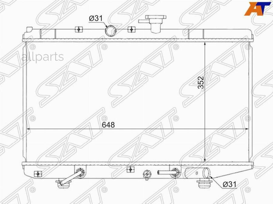 SAT KI0004 Радиатор Kia Rio 00-05