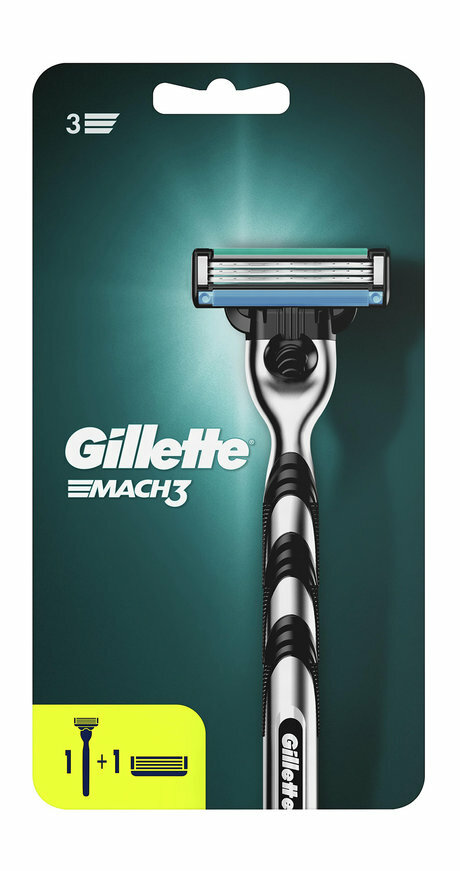 Gillette Mach3 Base Razor 2 Станок для бритья со сменными кассетами 100мл