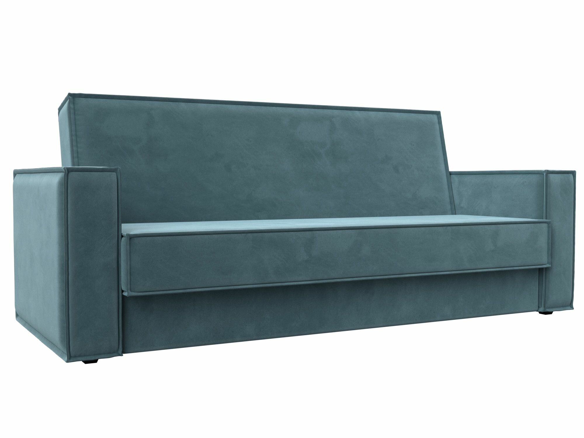 Диван-книжка Куба, велюр, механизм книжка, бирюзовый, 214x81x90см. Хит Диванов
