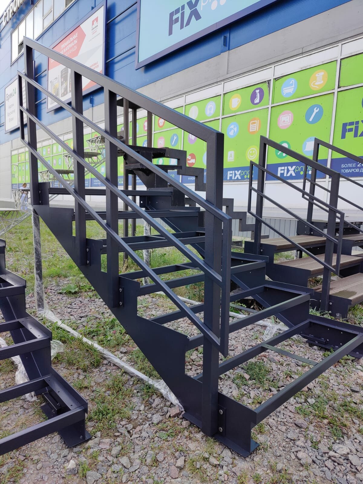 Ограждение лестницы-крыльца 6 ступеней левое.