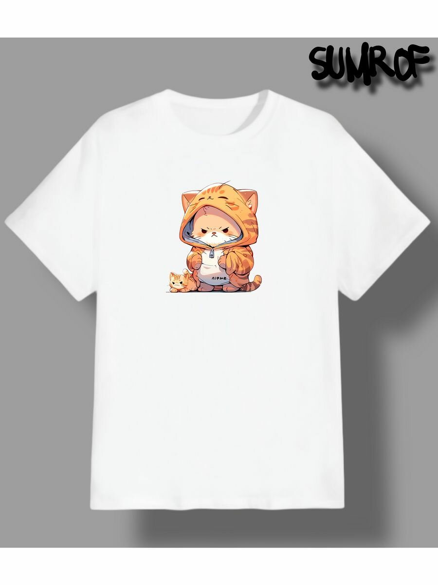 Футболка с котиками милый котенок