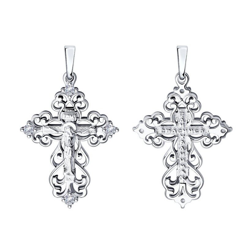 Крестик, серебро, 925 проба