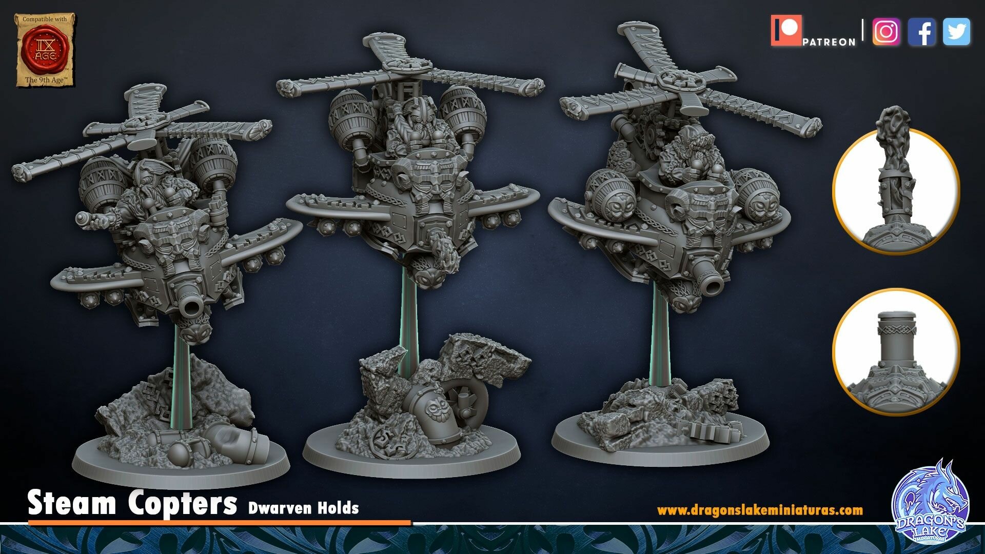 Миниатюра Warhammer Гномы Dwarf Steam Helicopter 2