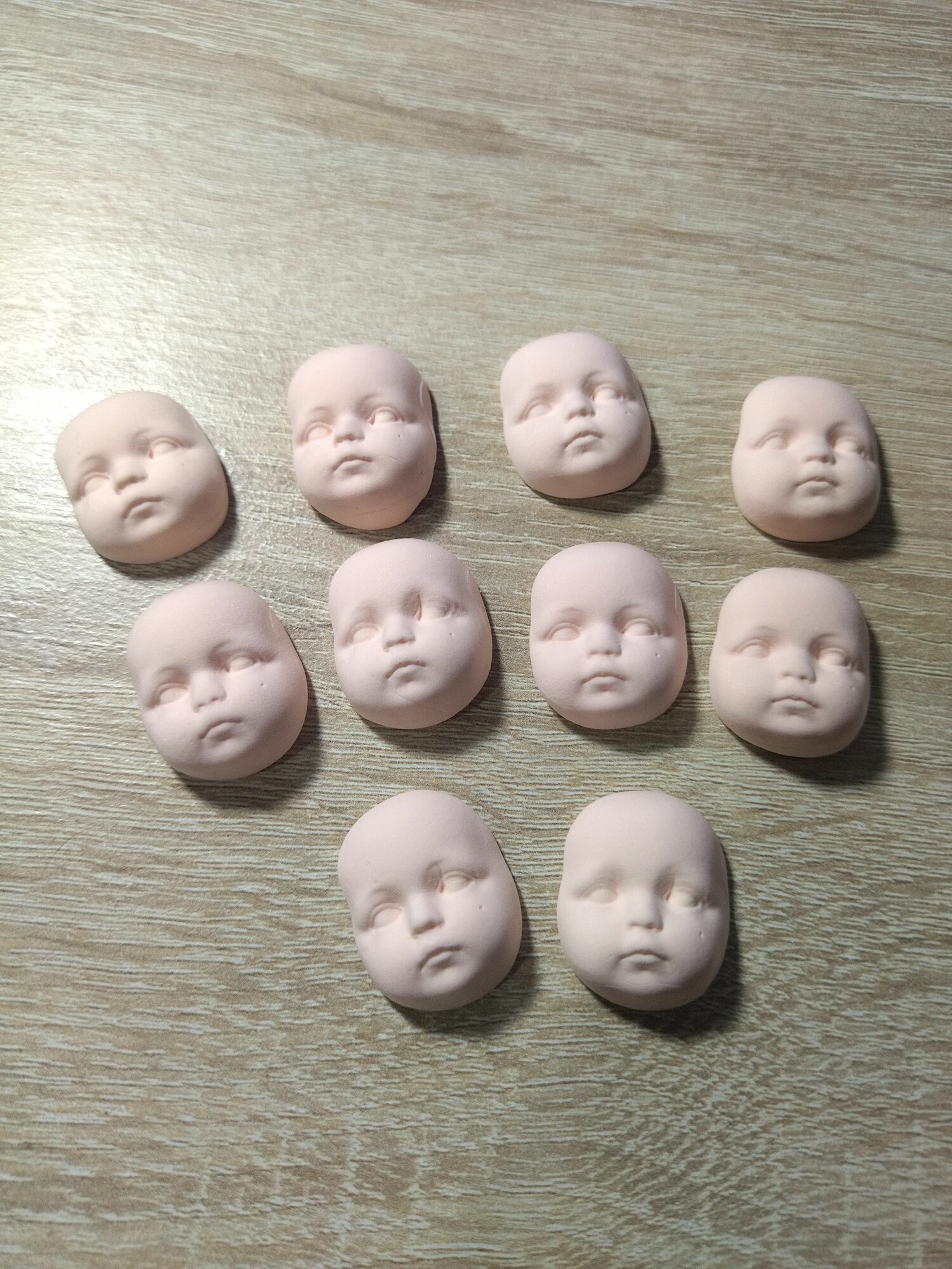 Набор лиц для ватной игрушки, личико куклы, малыш, младенец, мальчик, девочка - 10 шт.