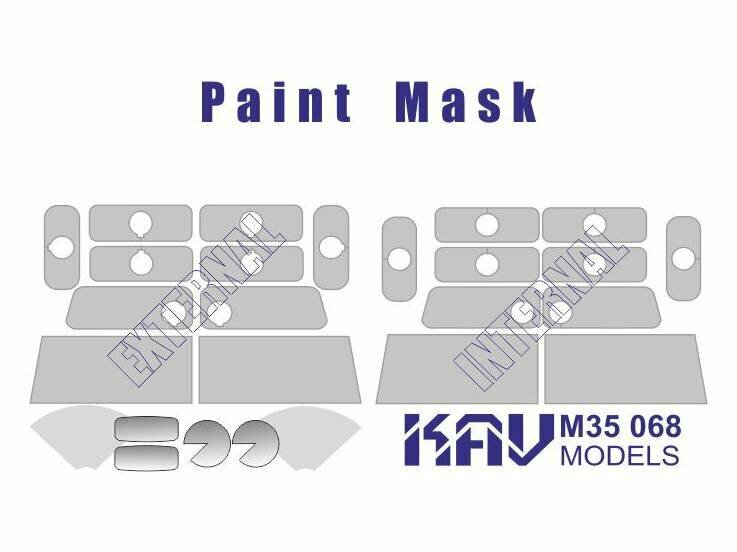 Окрасочная маска на Автомобиль 233014 с птрк Корнет-Д, Звезда. Масштаб 1:35