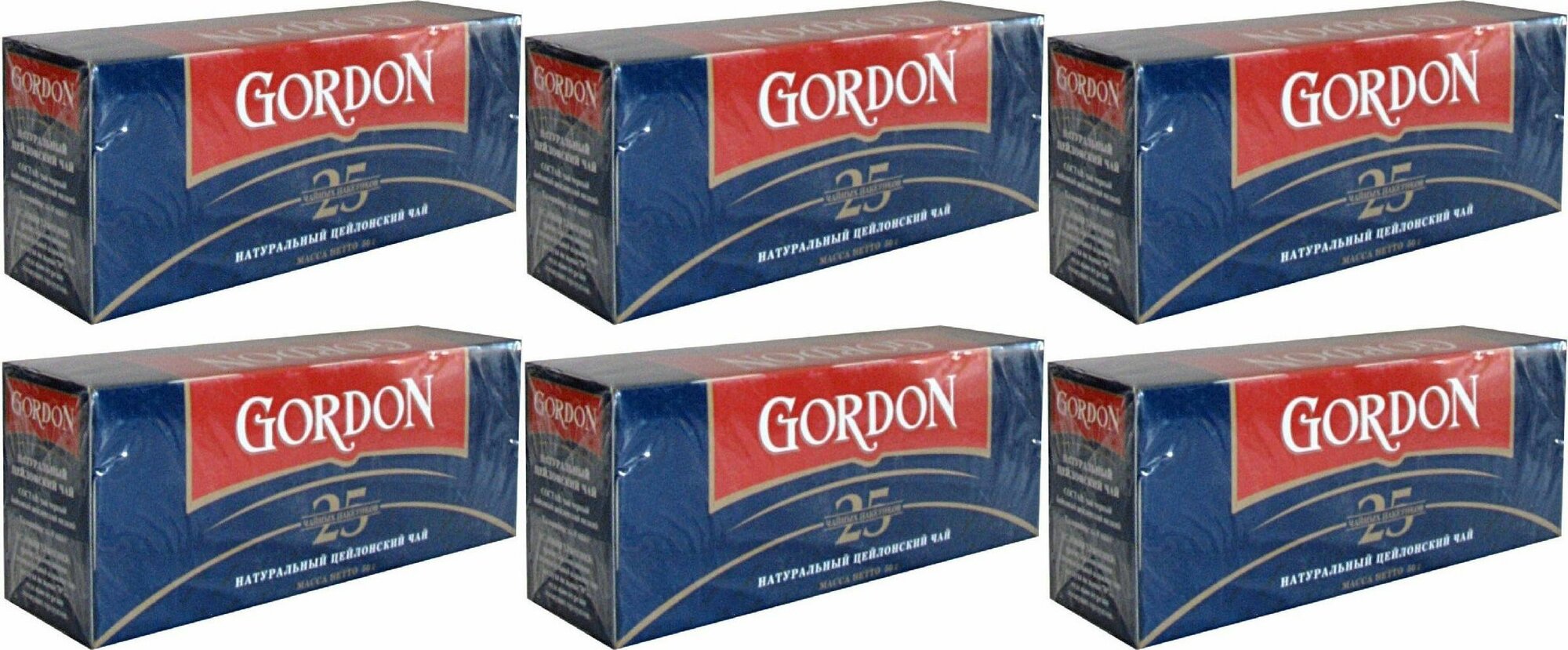 Gordon чай 25 пакетиков 6 упаковок
