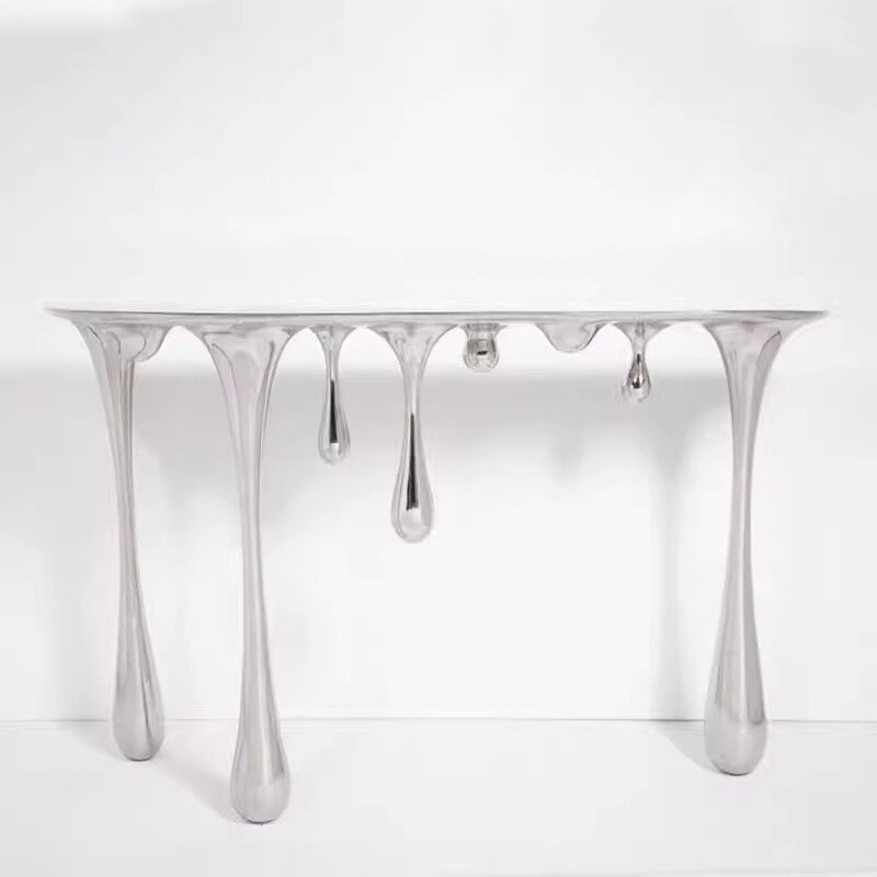 Консоль Goccioline (овальный, серебро гальваника)