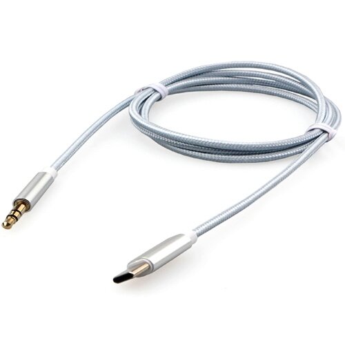 Аудио адаптер USB-C на 3.5мм штекер Cablexpert CCAB-CM35M-1M-W - кабель 1м белый