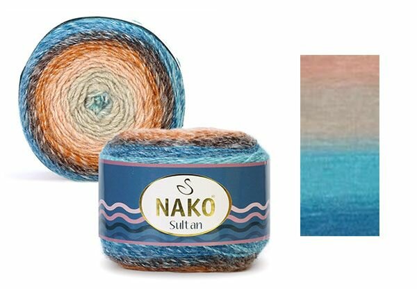Пряжа Nako SULTAN 100% акрил (4 мотка по 150гр.-480м.) 76062