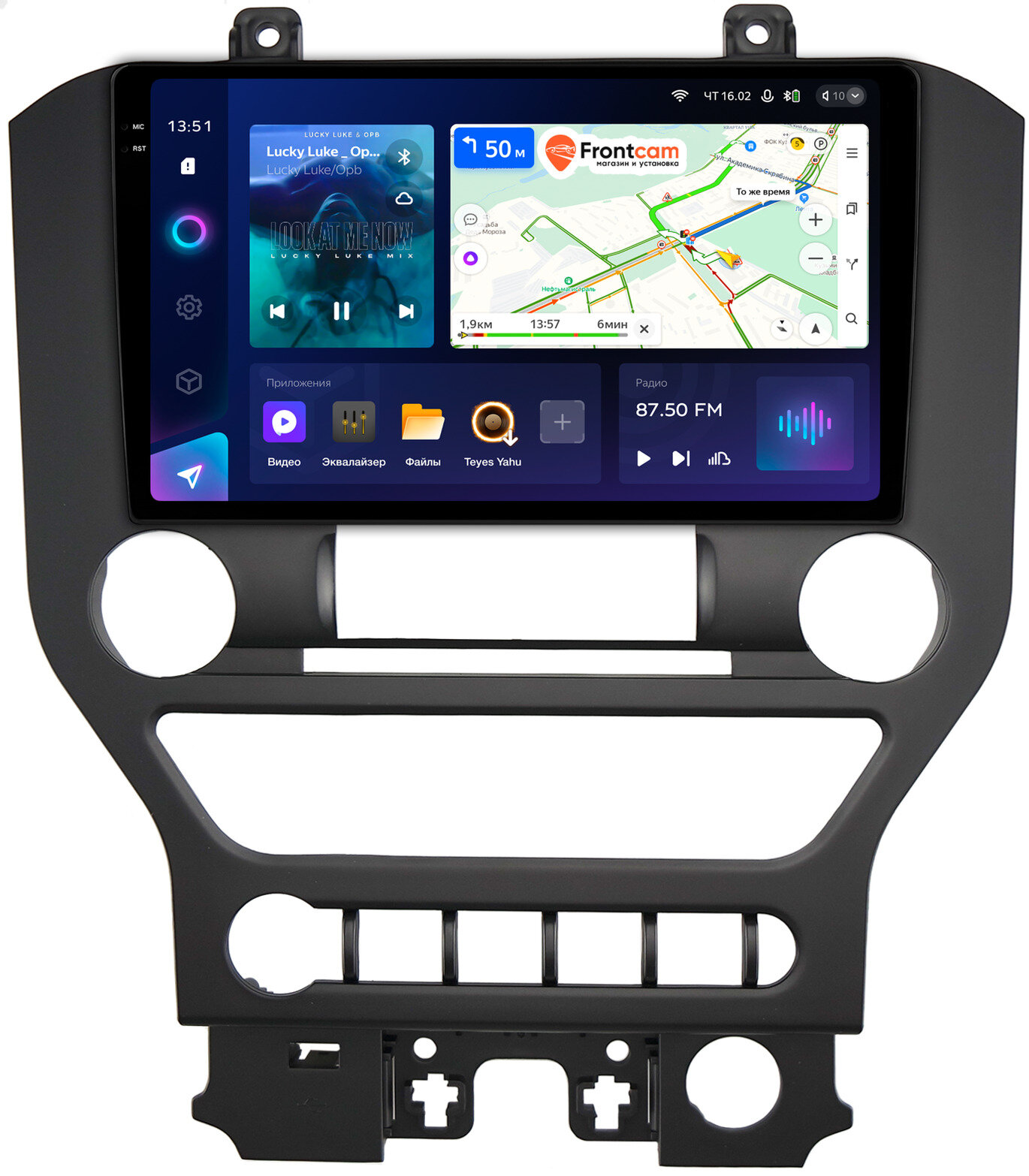 Штатная магнитола Ford Mustang 6 2014-2023 (Тип A) Teyes CC3 2K 6/128 9.5" RM-9-662 Android 10 (4G-SIM, DSP, QLed)