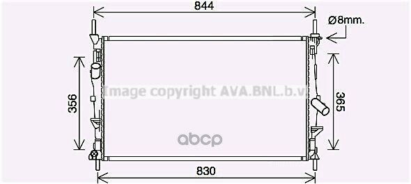 Радиатор системы охлаждения FORD TRANSIT CUSTOM 250 (2013) 2.2 TDCI Ava арт. FD2628