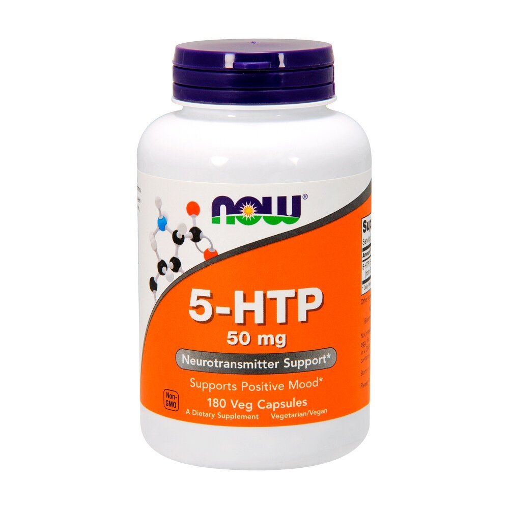 NOW 5-HTP, 50 мг / 180 капсул вегетарианских