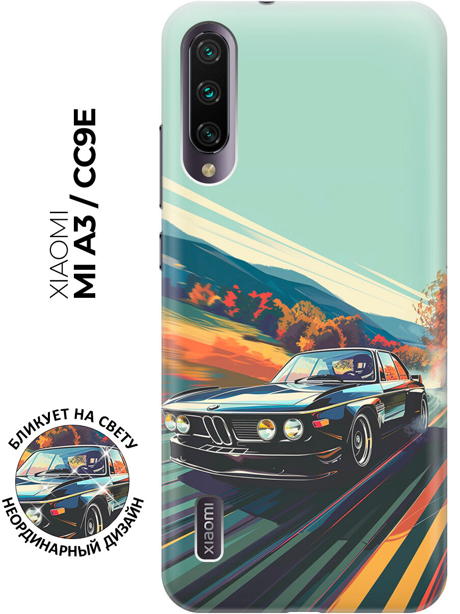 Силиконовый чехол на Xiaomi Mi A3 / CC9e с принтом "Гоночный BMW"