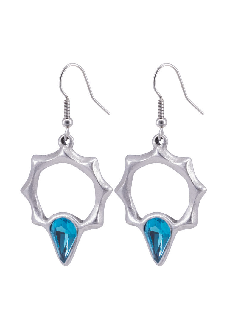 Серьги с подвесками, фианит