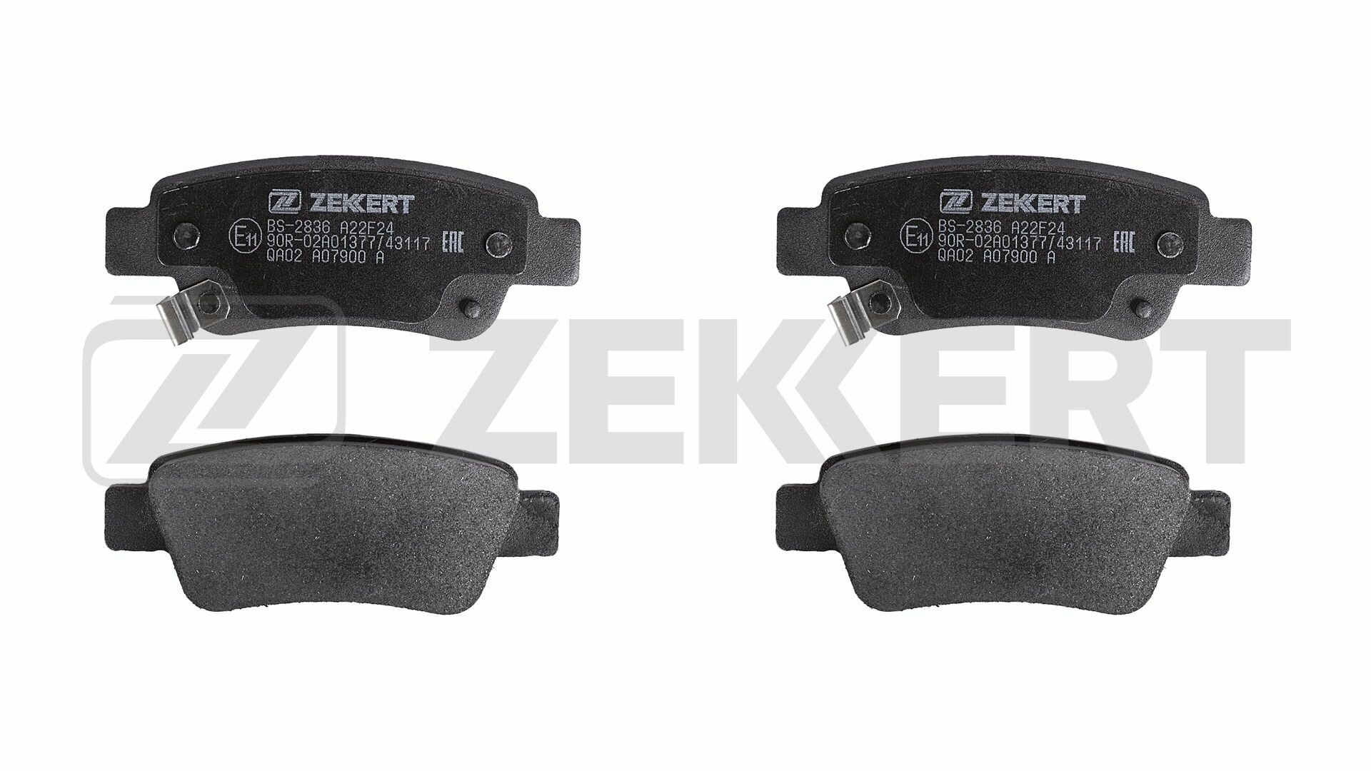 Комплект тормозных колодок, дисковый тормоз ZEKKERT BS-2836