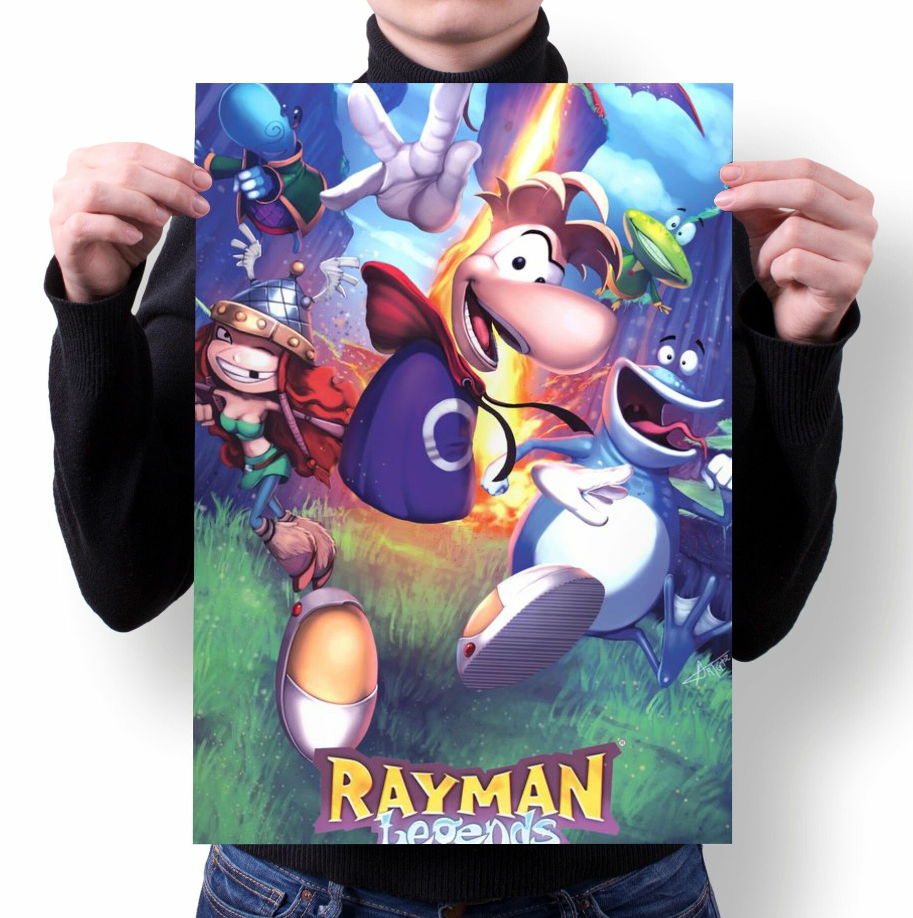 Плакат формата А4 с принтом "Рэйман", Rayman