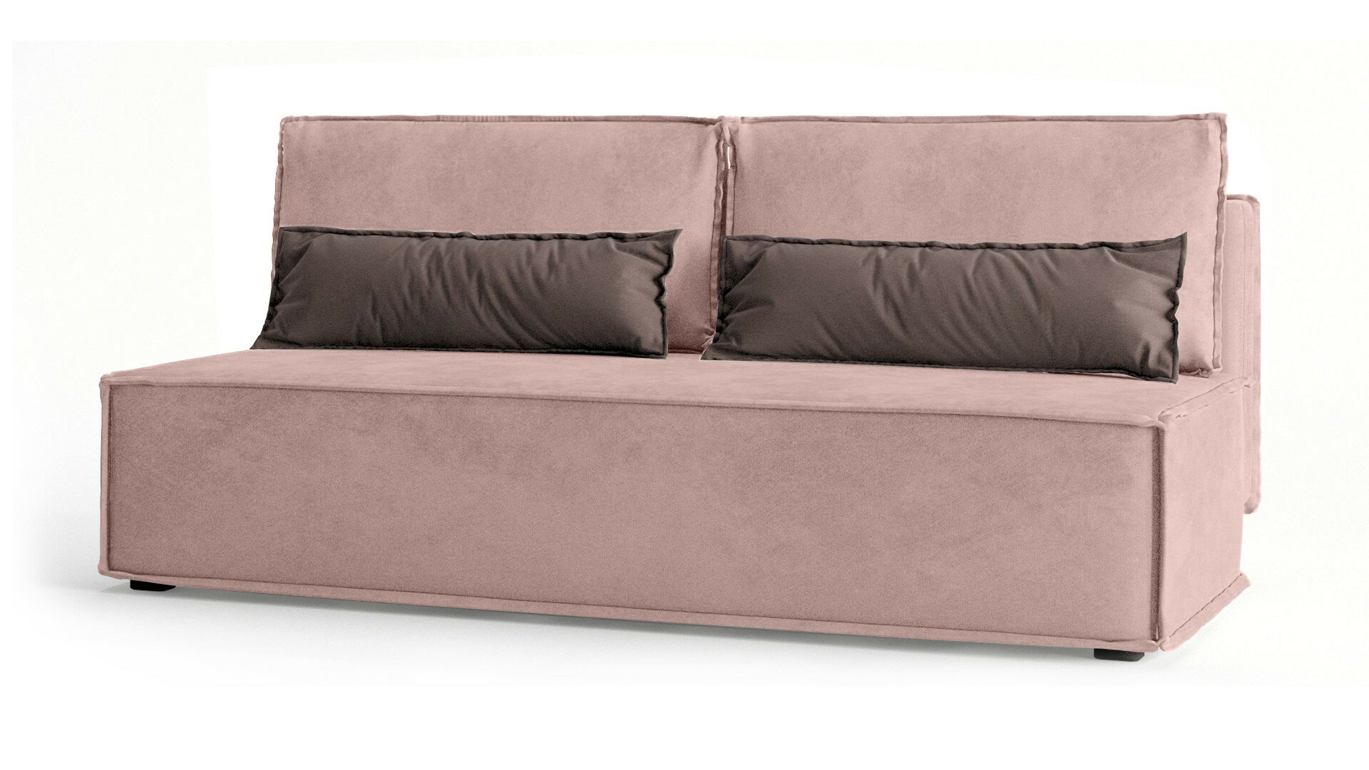 Диван Лофт Vivaldi 27 NEW 195x91x80 см, розовый Велюр, еврокнижка GOODFORM