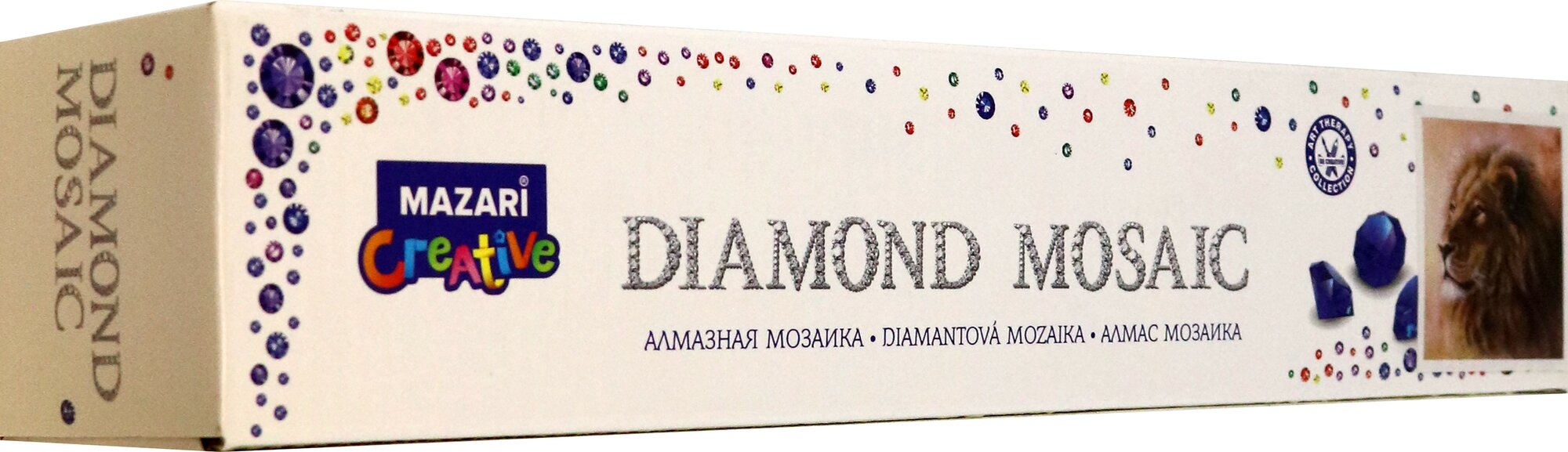 Алмазная мозаика 30х30 см "Лев"