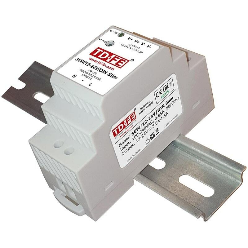 36W/12-24V/DIN Slim импульсный блок питания на DIN-рейку (модульный) Faraday