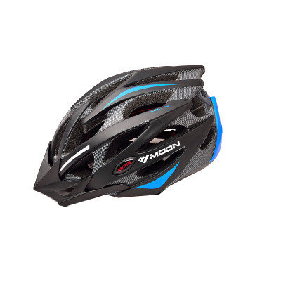 Шлем MOON, для горного велосипеда, ПК+пенополистирол, XL, синий/черный