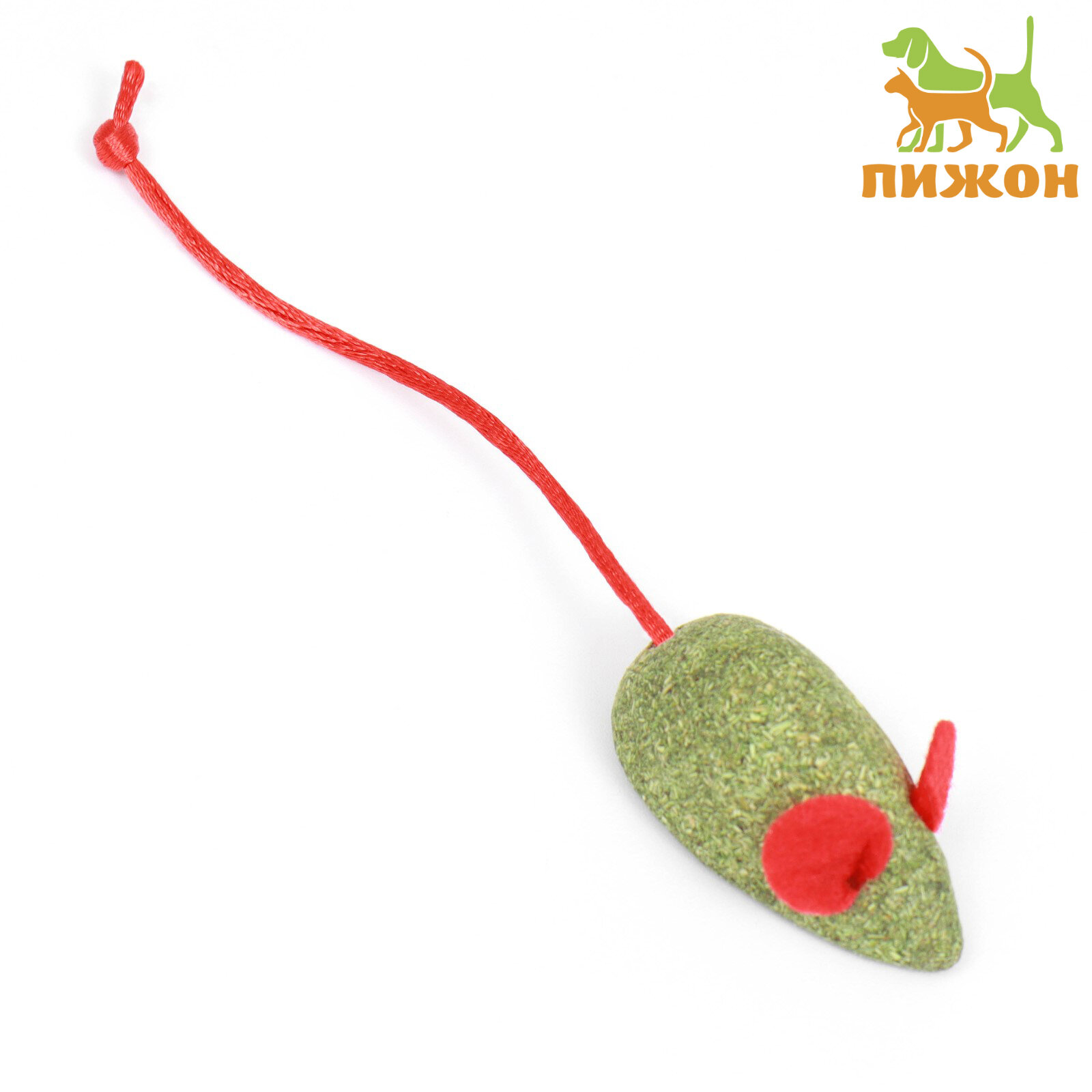 Мышь для кошек из прессованной кошачьей мяты с хвостом из веревки, 4,7 см, 1 шт
