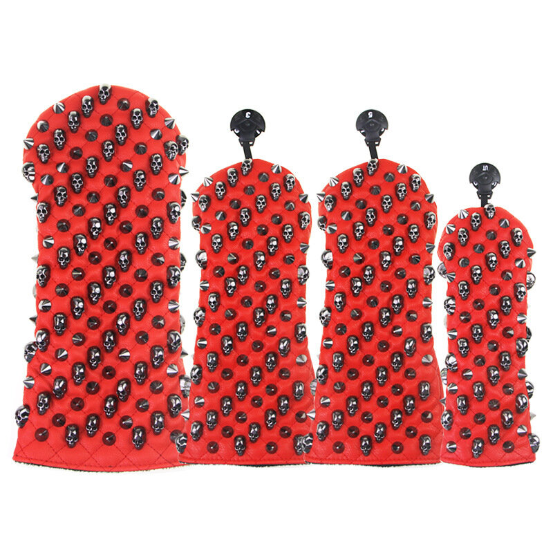 Набор клюшек для гольфа "Черный череп", деревянные, 4 шт