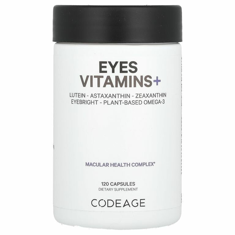 Codeage, Eyes Vitamins+, витамины для здоровья глаз, 120 капсул