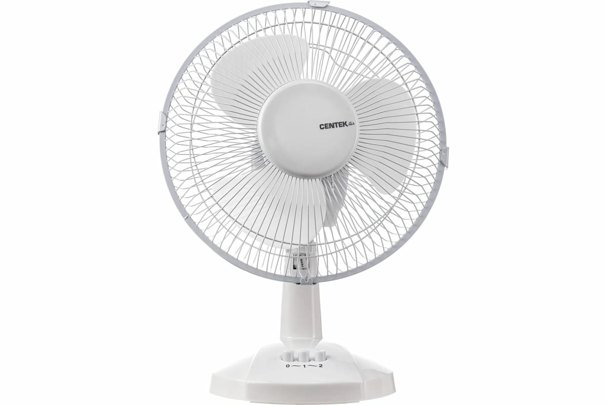 Centek настольный вентилятор CT-5006 белый 25Вт 27 см решетка 23 см лопасти 2 скорости