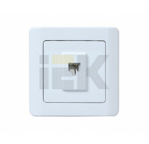 Розетка СУ телефон. в сборе РТ-4-ГБ белый (Легата) IEK