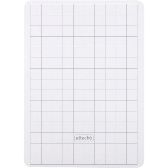 Доска Attache двусторонняя маркерная А4 белый/клетка+ маркер+салфетка