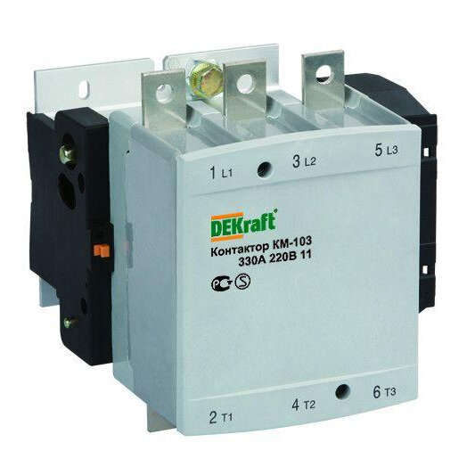 Контактор 400А 220В АС3 1НО+1НЗ КМ-103 DEKraft, SCHNEIDER ELECTRIC 22162DEK (1 шт.)