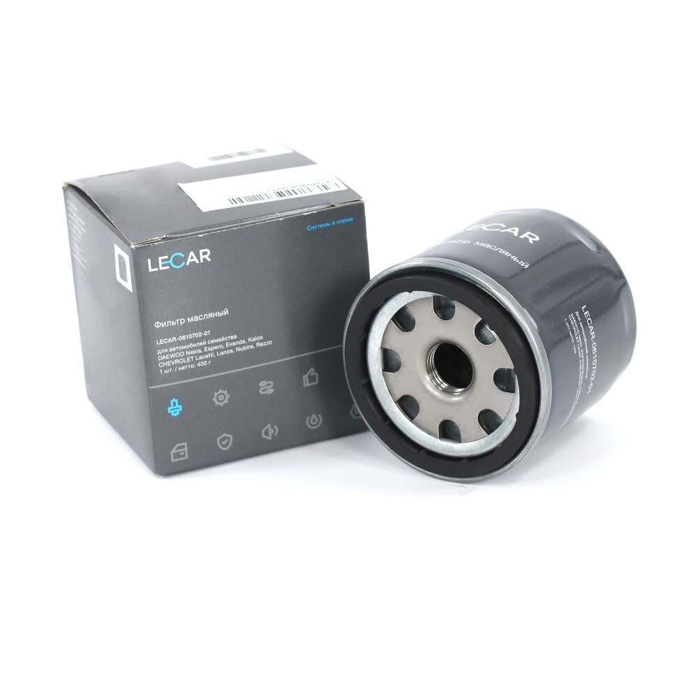 Фильтр масляный Daewoo Nexia, Espero, Evanda, Kalos, Chevrolet Lacetti , Lanos, Nubira. Rezzo (LECAR)