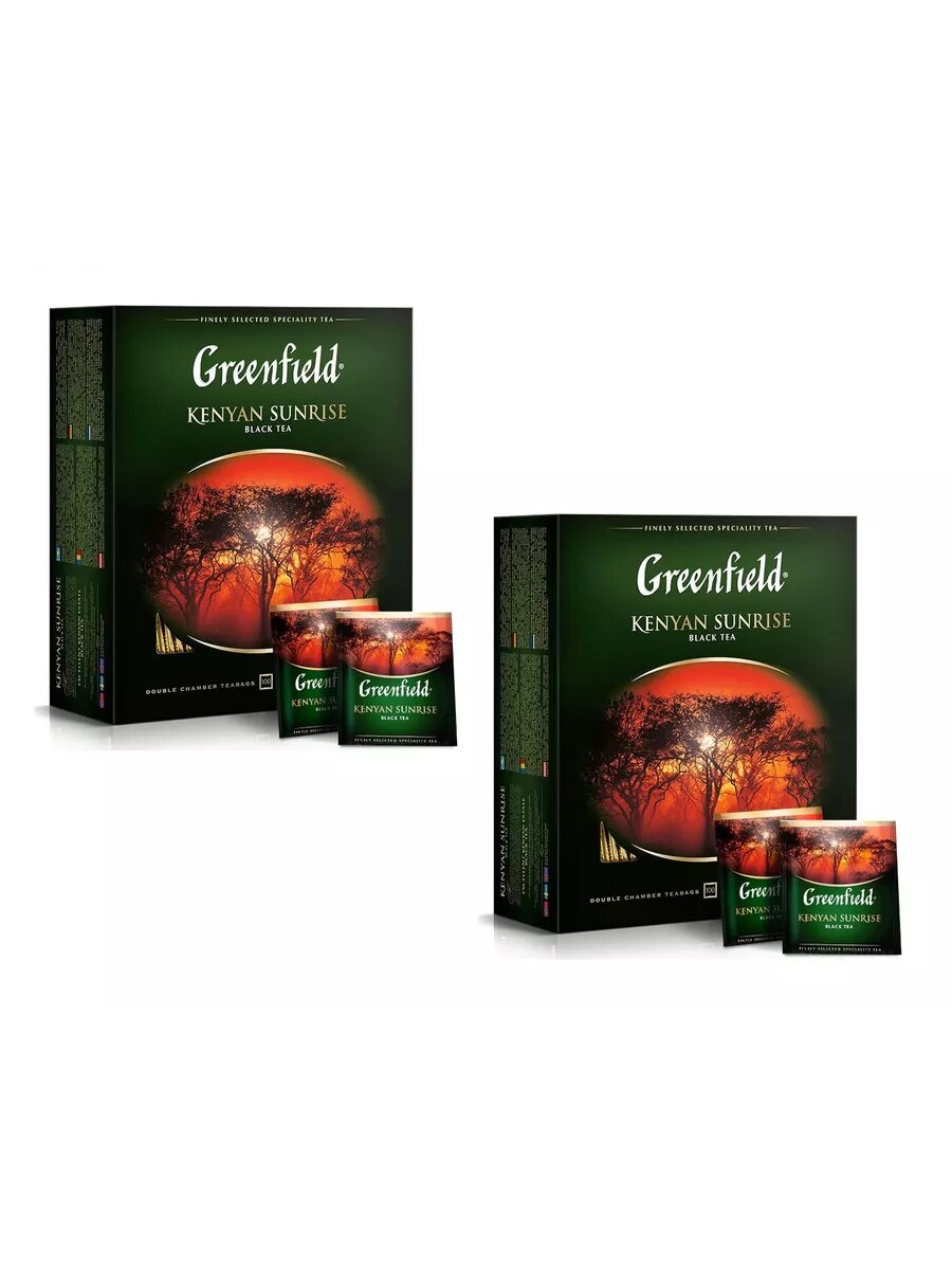 Greenfield Чай Гринфилд Kenyan Sunrise, в пакетиках 100п 2шт