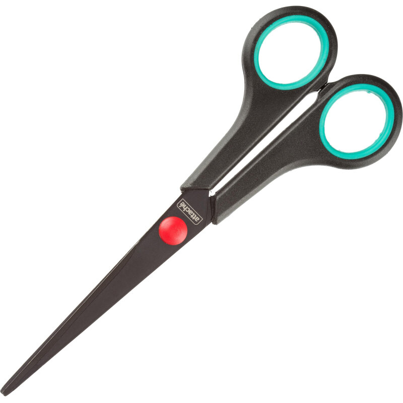 Ножницы Attache 170 мм с пласт. прорезин. ручками, тефл. покр. цв. черн/красн