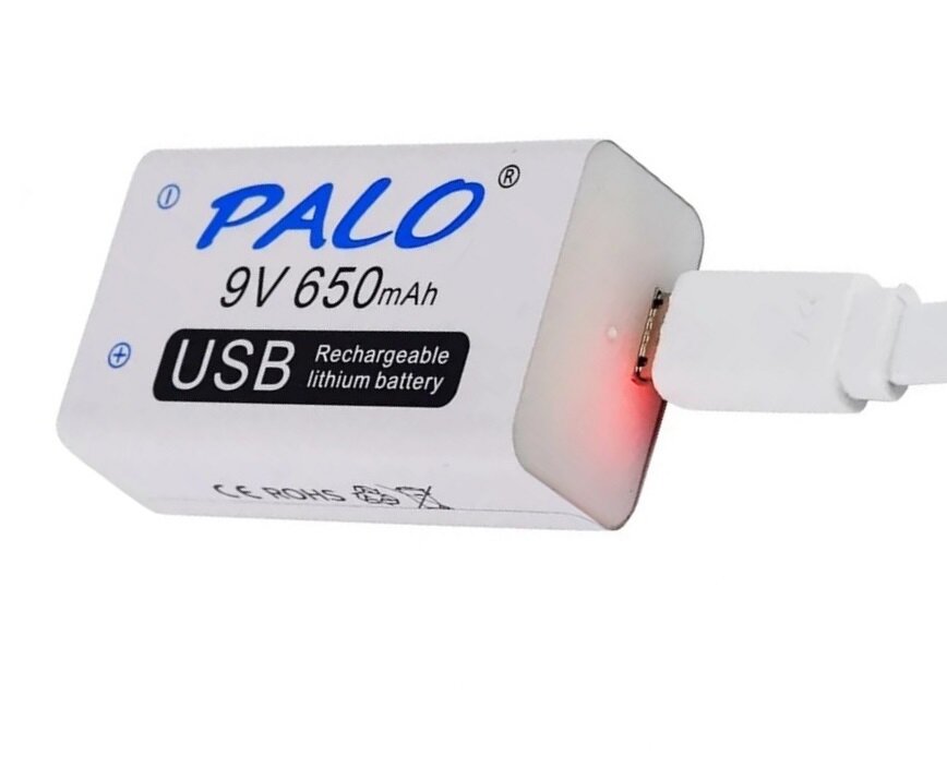 Аккумулятор Крона Palo 9V Li-ion 650mAh microUSB