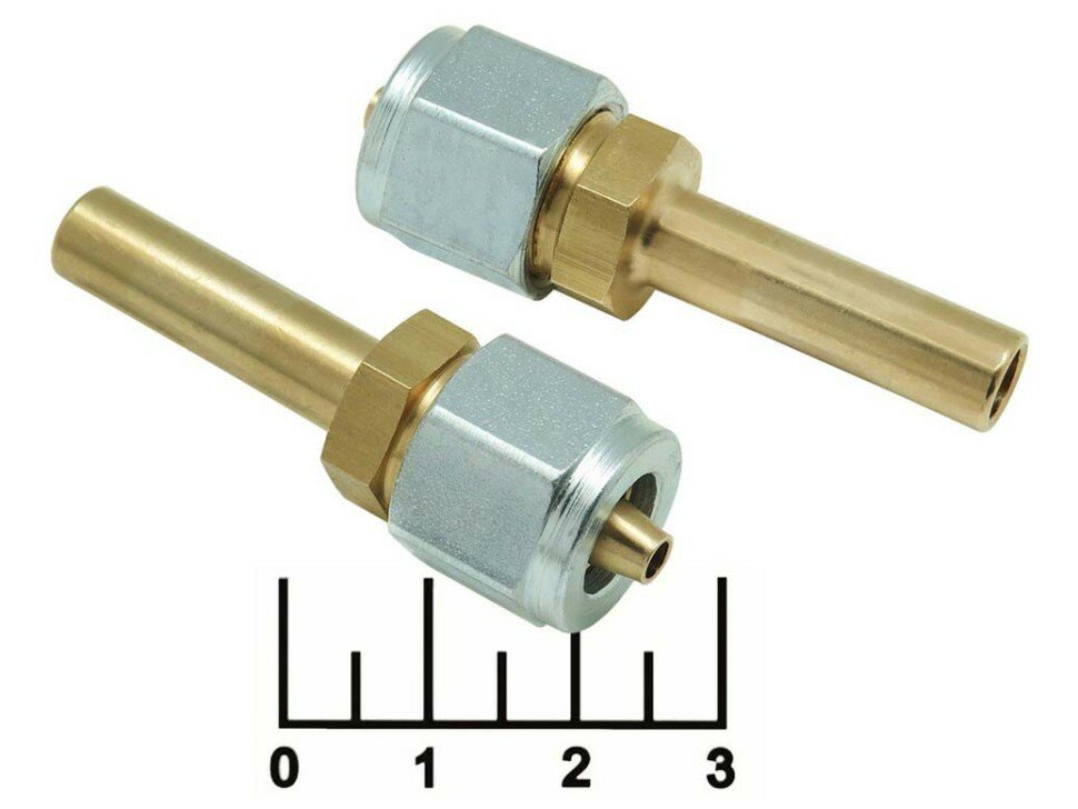 Переходник-фитинг (штуцер) термопластик 8*6мм (М8*П6) Faro