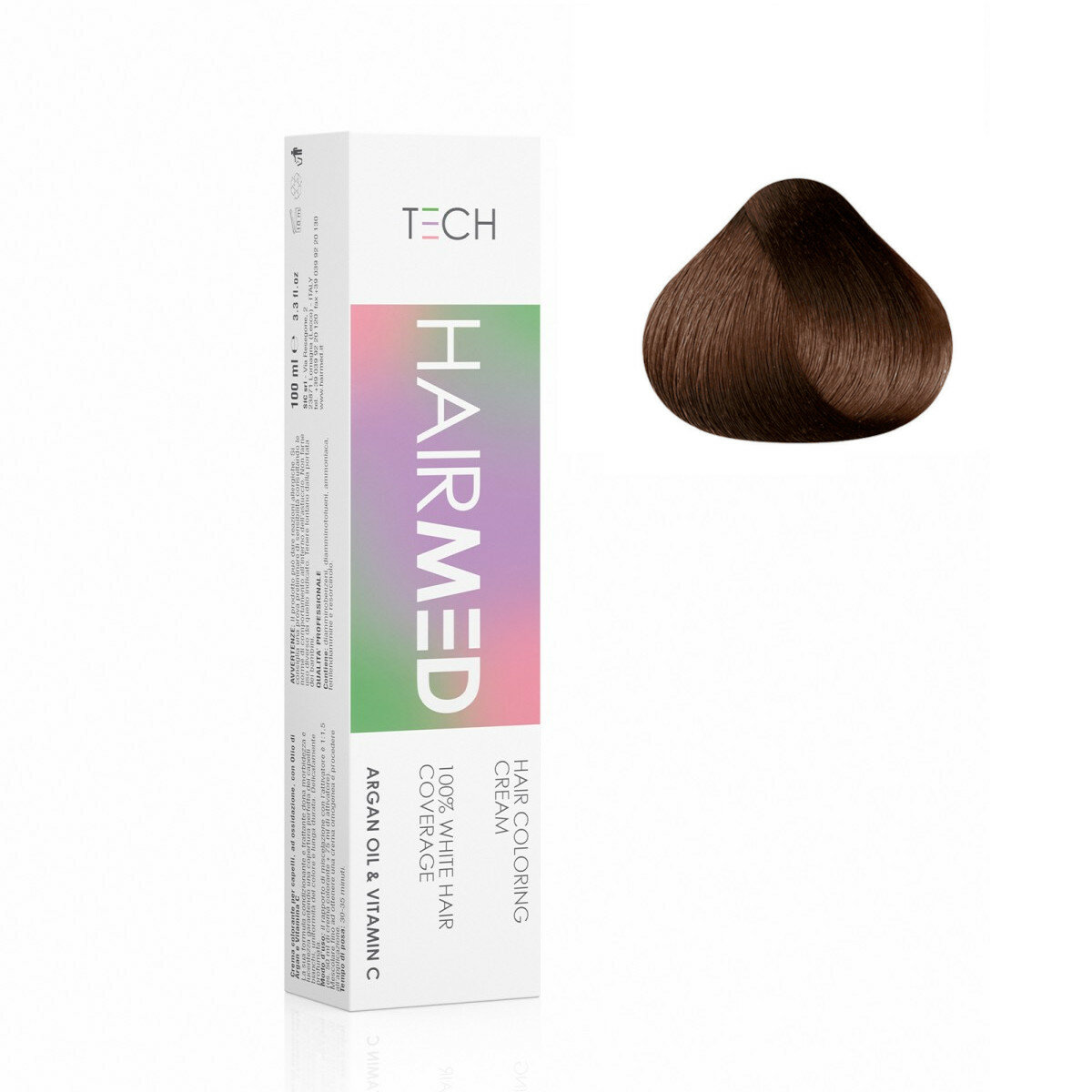 Крем - краска для волос профессиональная Hairmed 5/4 Светлый каштановый Медный, 100 мл