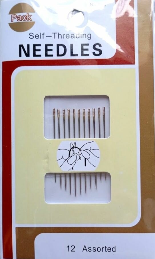 Набор игл самовдеваемых для слабовидящих, 12 штук