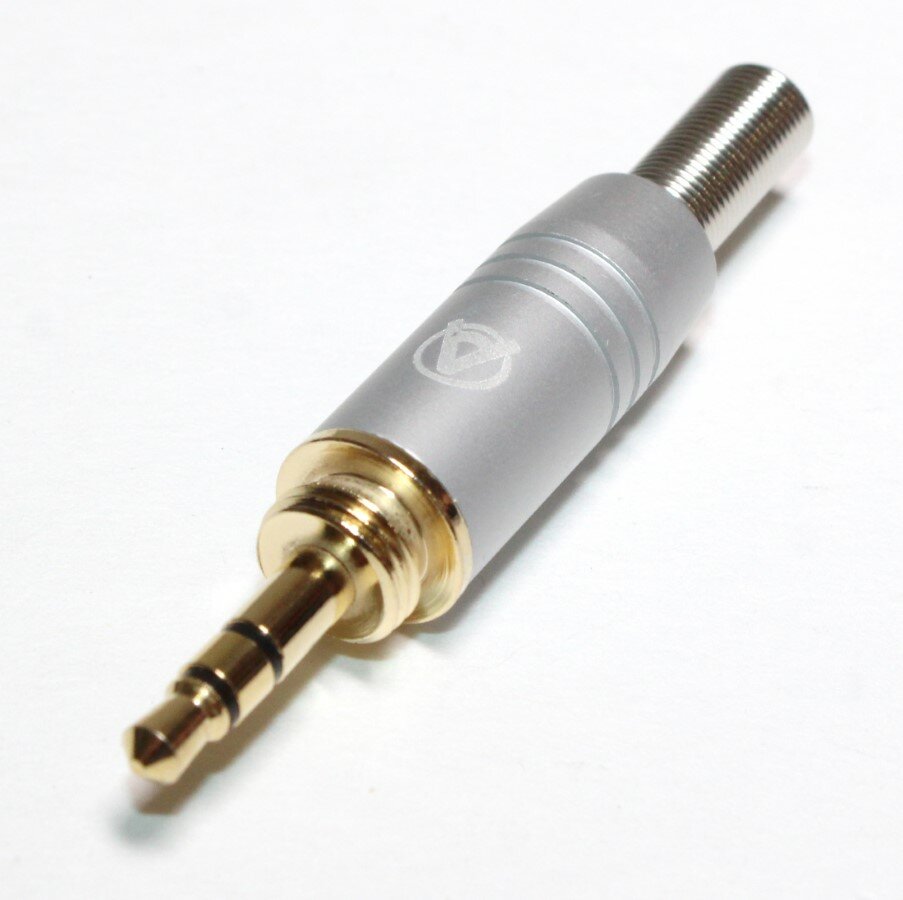 Штекер «Джек 3,5 мм» AuraSonics J35T (стерео) с резьбой, AuraSonics