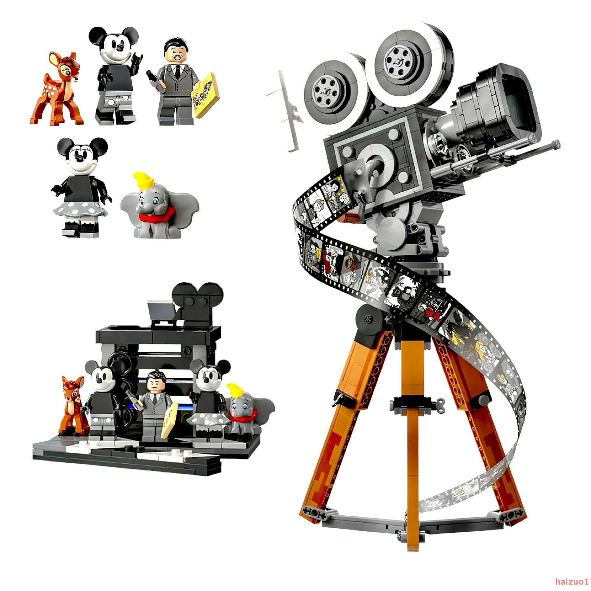 Конструктор Микки Маус набор "Камера" 811 деталей 5 фигурок, супергерои ( киносъемочный аппарат фотоапарат / лего совместимый / памяти мики подарок для мальчиков и девочек )