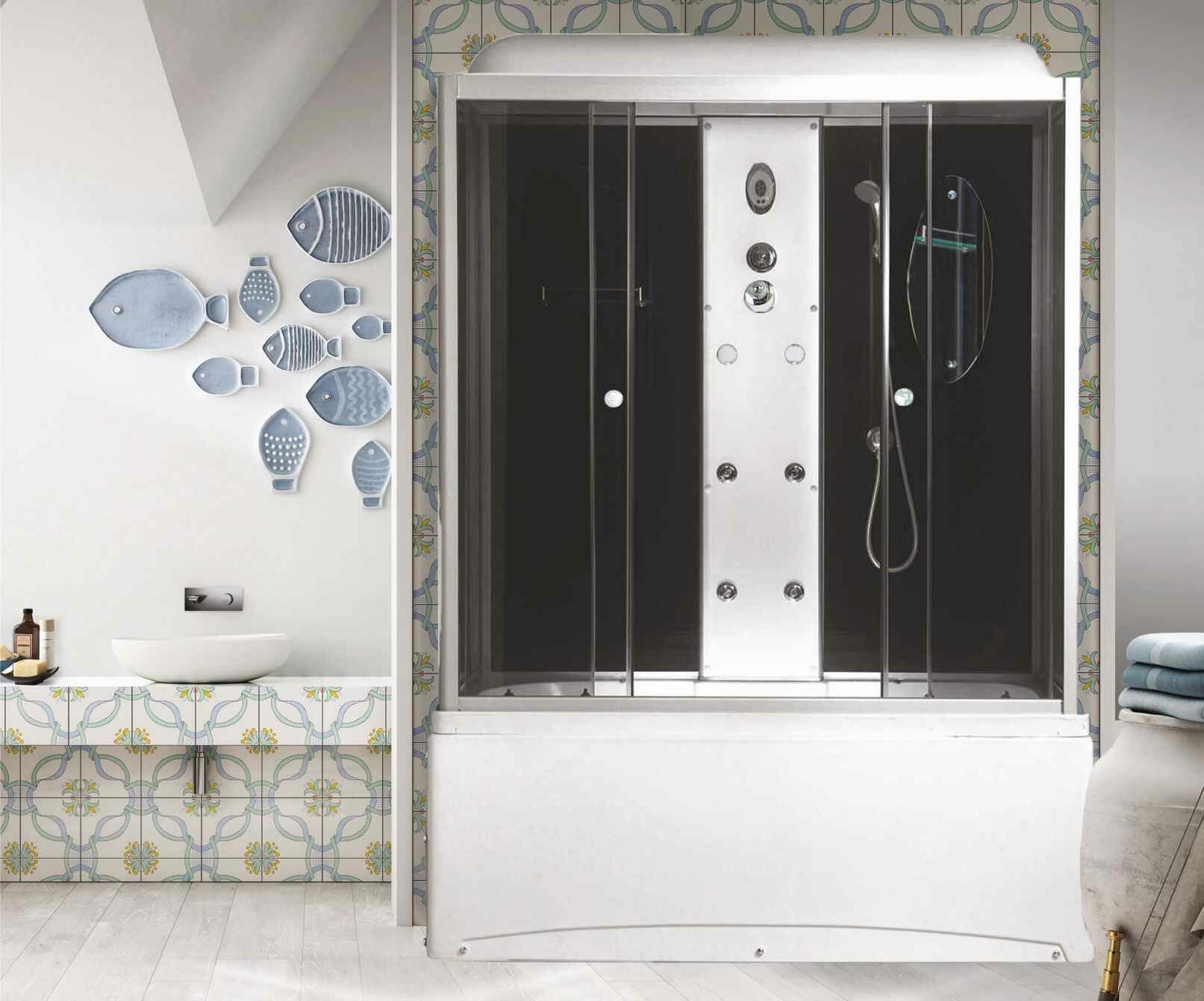 Душевая кабина Niagara Ultra NG-5150-01 (150х70х220) высокий поддон(56см), стекло тонированное,4 места