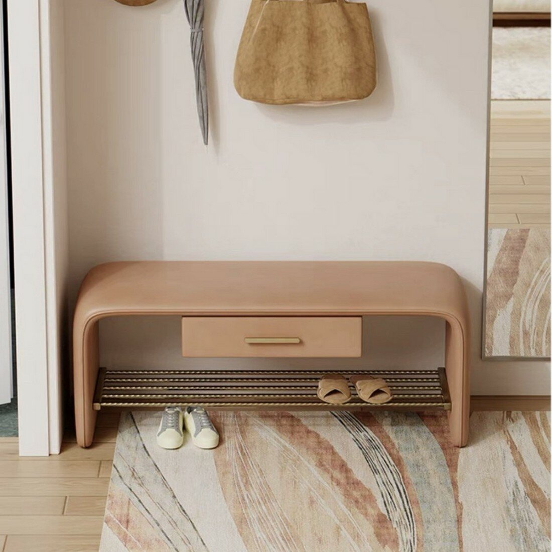 Банкетка с ящиком для хранения Maur (цвет светло-коричневый / 80см)